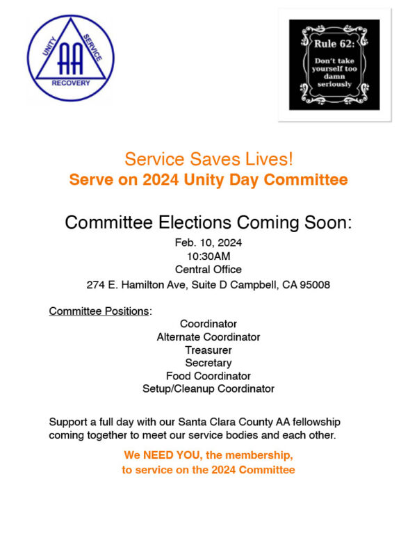 Unity Day 2024 Service Committee - Santa Clara County Fellowship of ...