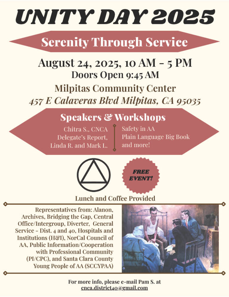 Unity Day 2025 - Santa Clara County Fellowship of Alcoholics Anonymous